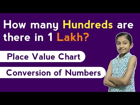 Conversion of numbers | How many hundreds are there in 1 lakh | 1 lakh to thousand Place value chart