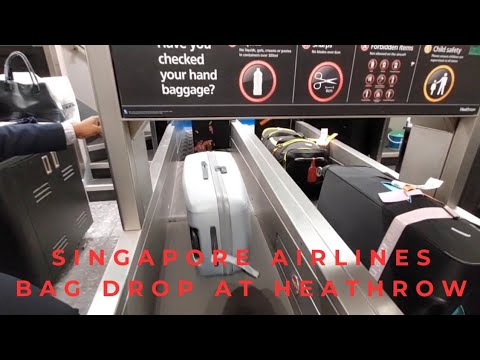 Singapore Airlines Check In & Bag Drop area at Heathrow Airport / January 2024