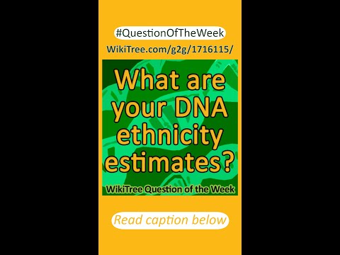 Question of the Week: What are your DNA ethnicity estimates?