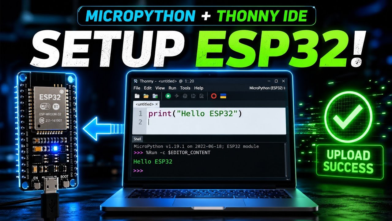 ESP32 MicroPython Setup Tutorial | Getting Started with Thonny IDE