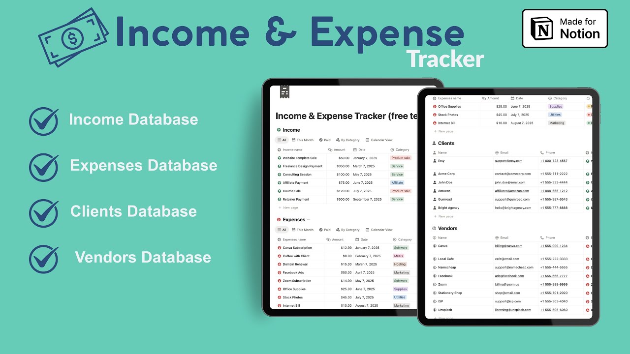 Notion Cash Flow Dashboard