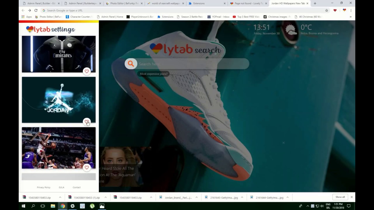 Jordan HD Wallpapers New Tab