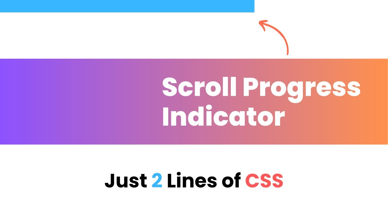 Scroll Progress Indicator using Only CSS (2 Minutes)