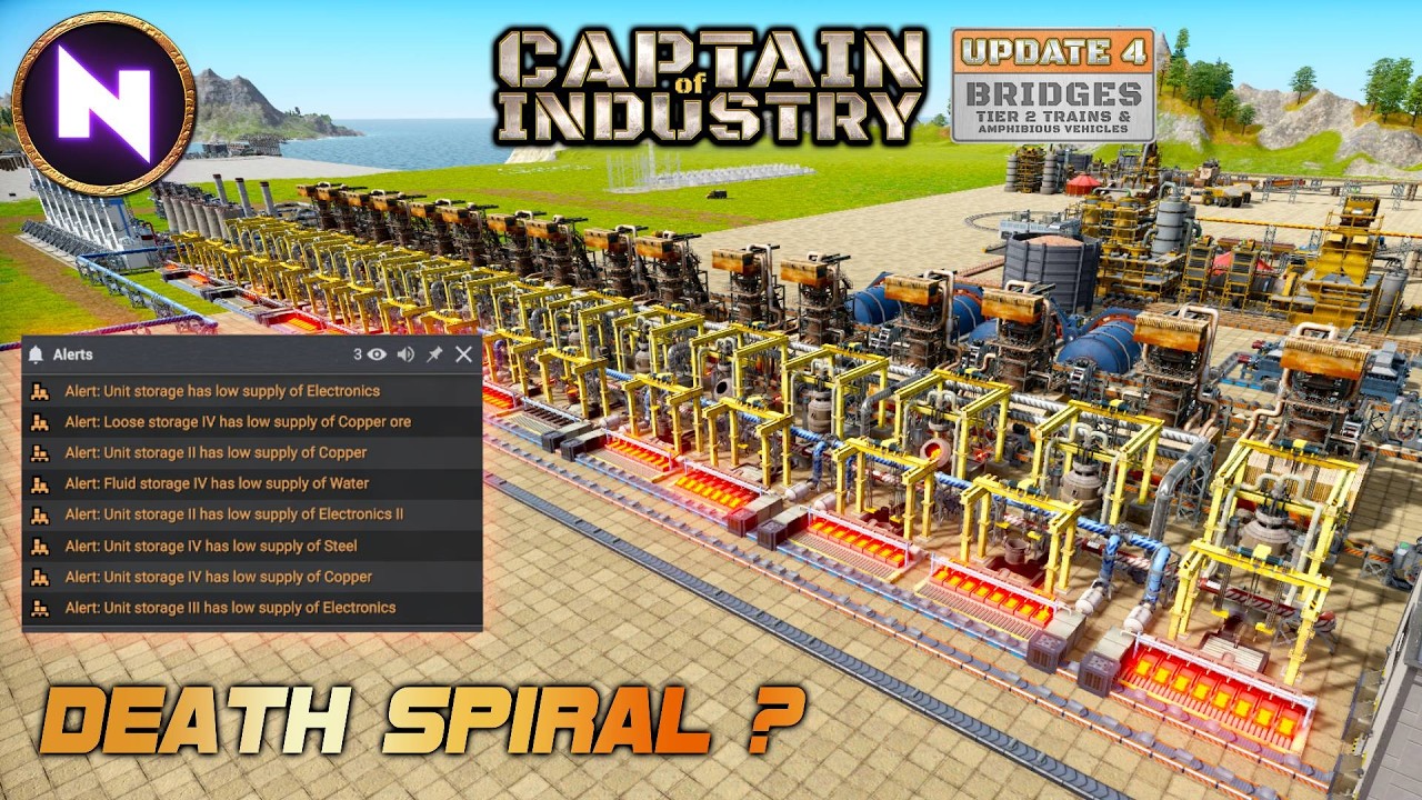 DEATH SPIRAL! Can It Be Recovered Before Crashing? | 24 | CAPTAIN OF INDUSTRY - Update 4