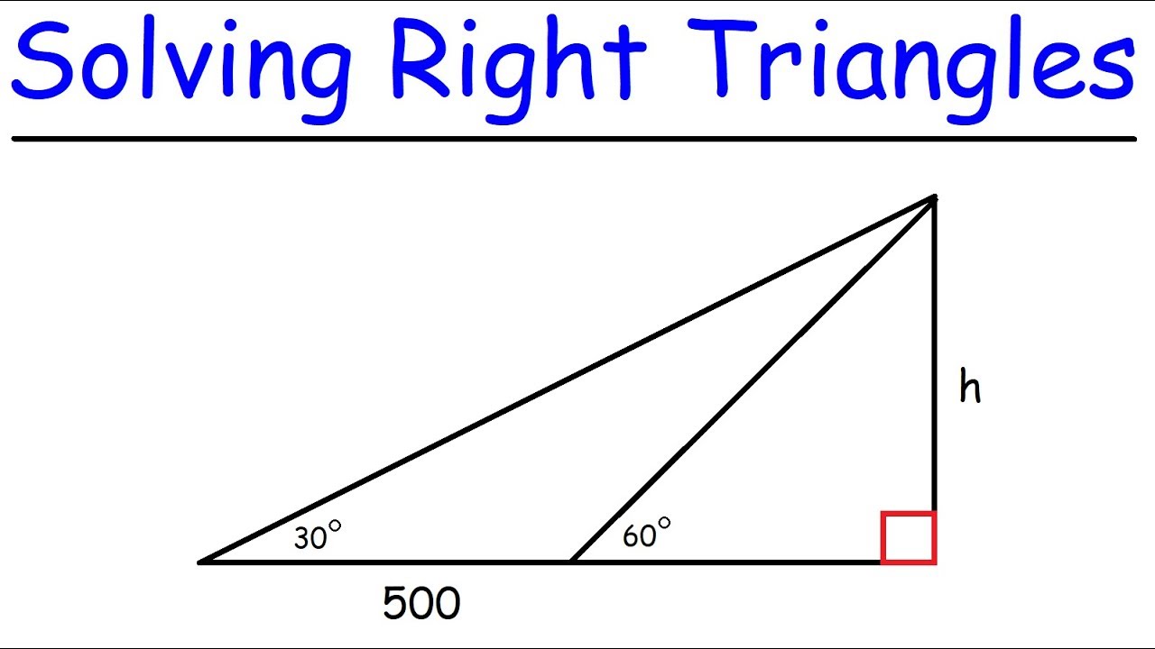 Trigonometry - How To Solve Right Triangles