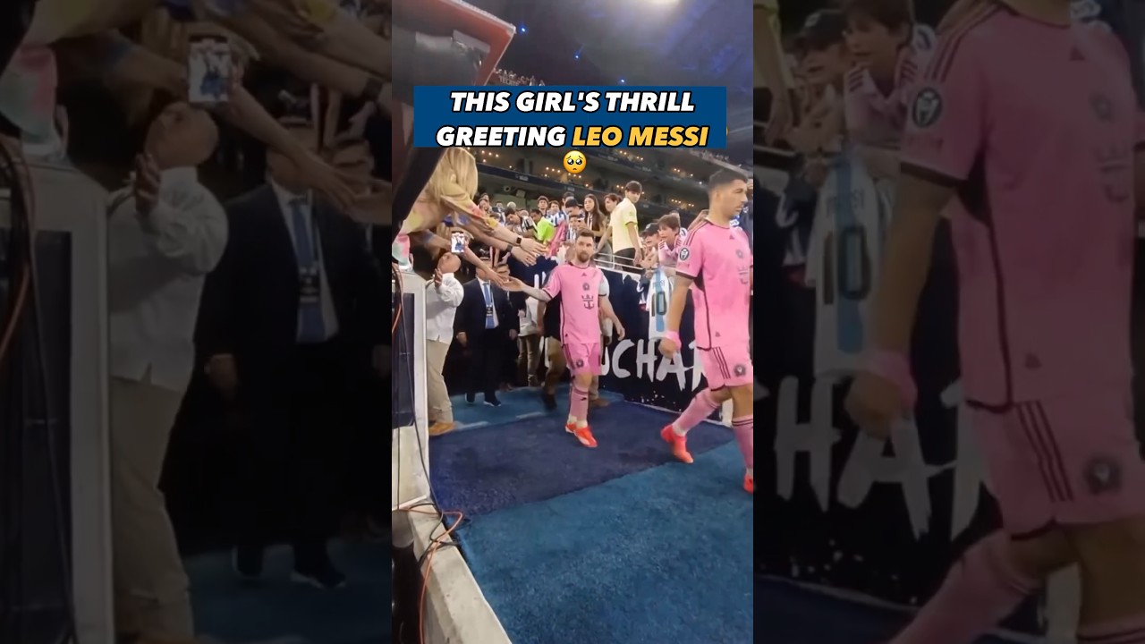 The joy of this girl as she meets Messi is the ultimate fan goal 🥺