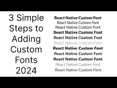 How To Add Custom Fonts In React Native Android and IOS