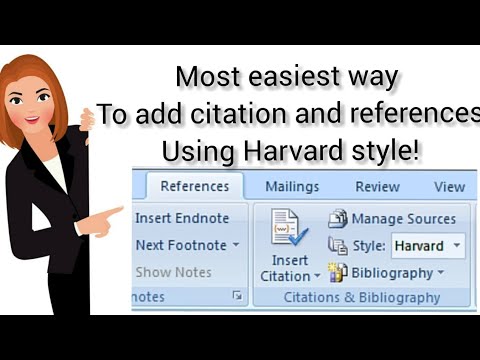 How to add citation and references using Harvard referencing style in Microsoft Word? #selfeducate
