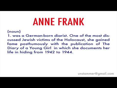 How to Pronounce Anne Frank