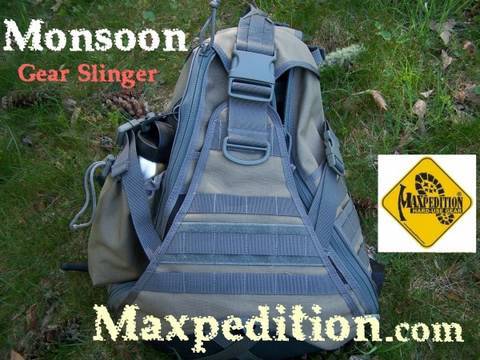 Sling Pack Monsoon Gearslinger, Black, Maxpedition | Armed