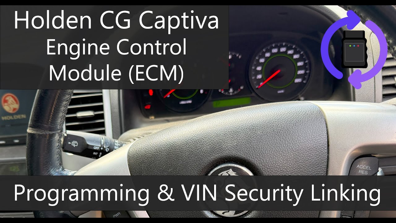 Holden CG Captiva Engine Control Module (ECM) Replacement Programming and VIN Security Linking