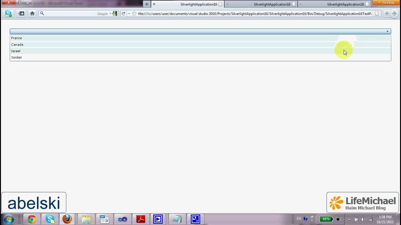 Simple Combobox in Silverlight