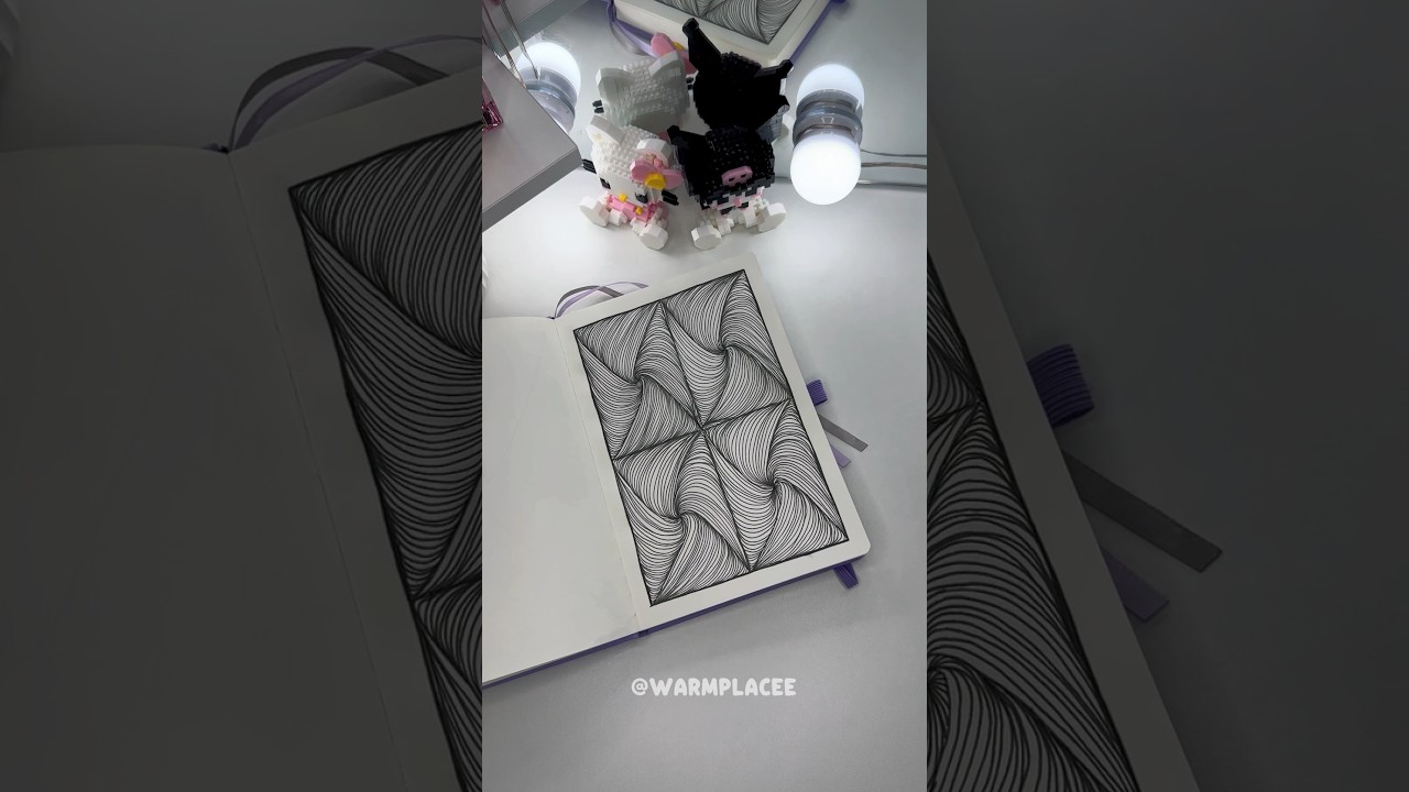 Meditation drawing | Easy  technique PT. 20 #doodleart #easydrawing #howtodraw #relaxingsounds