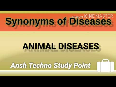ANIMAL DISEASES CAUSED BY MICROORGANISMS - DISEASES AND SYNONYMS WITH CAUSE - VETERINARY MEDICINE