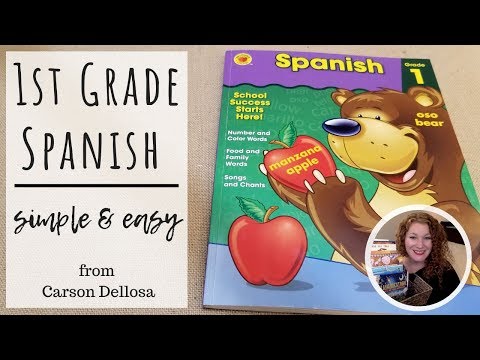 HOMESCHOOL SPANISH ||1ST GRADE Carson Dellosa || INTRO TO SPANISH 💬