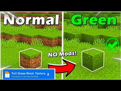 π¨ Full Grass Block Texture Pack for MCPE/Java 1.21+ β No More Dirt Sides! πΏβ¨