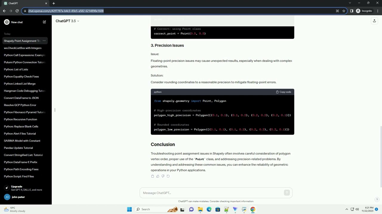Python Shapely seems to assign wrong point to polygon