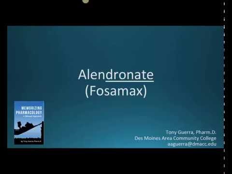 How to pronounce alendronate (Fosamax) (Memorizing Pharmacology Flashcard)