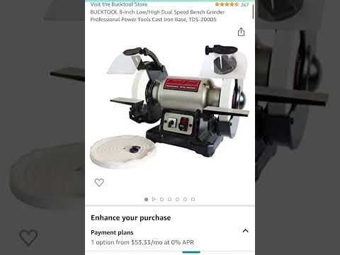 30 % off BUCKTOOL 8-Inch Low/High Dual Speed Bench Grinder Professional Power Tools Cast Iron Base