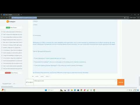 White space in html