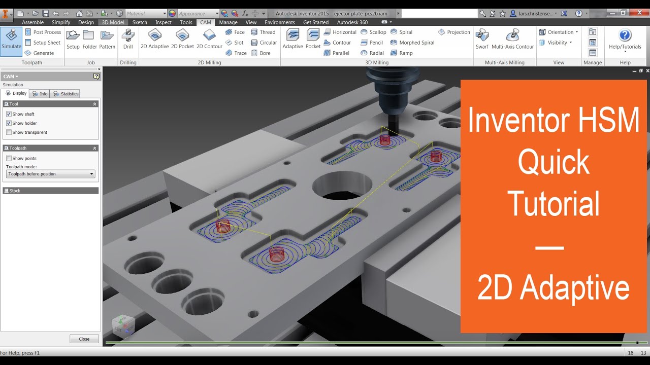 Inventor HSM — Quick Tutorial on 2D Adaptive