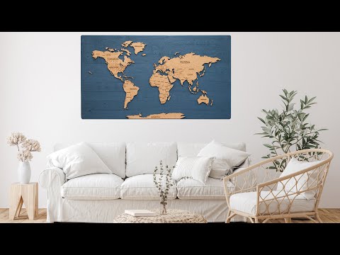 Push Pin Travel Map - 3D Cork