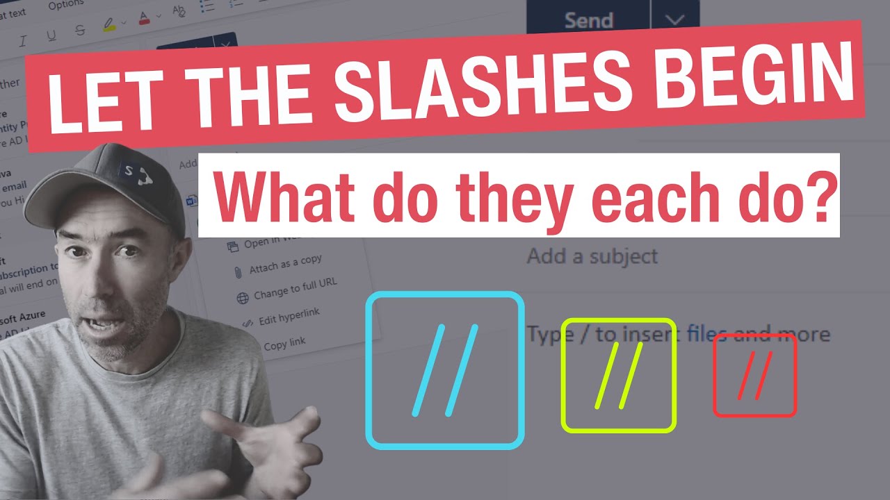 Forward Slashes in Outlook, Microsoft Teams and Microsoft Loop