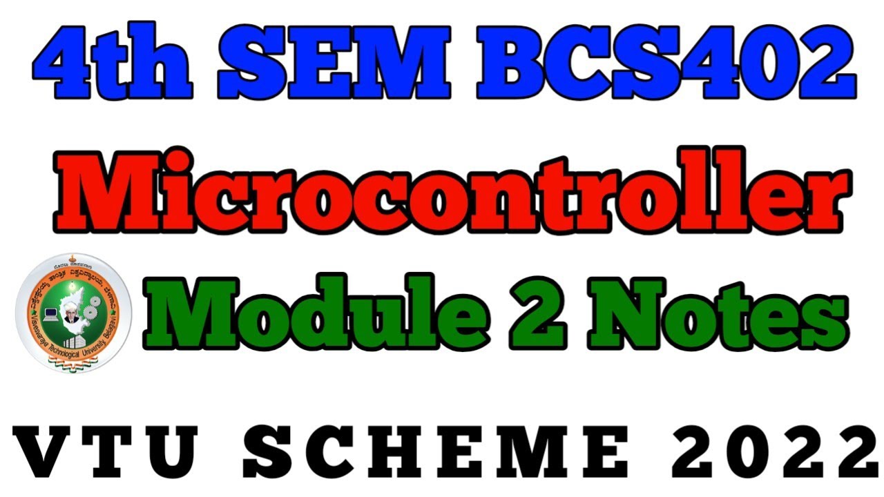 💥4TH SEM MICROCONTROLLER MODULE 2 NOTES || 2025-26 #vtu #viral #mc #viralvideo