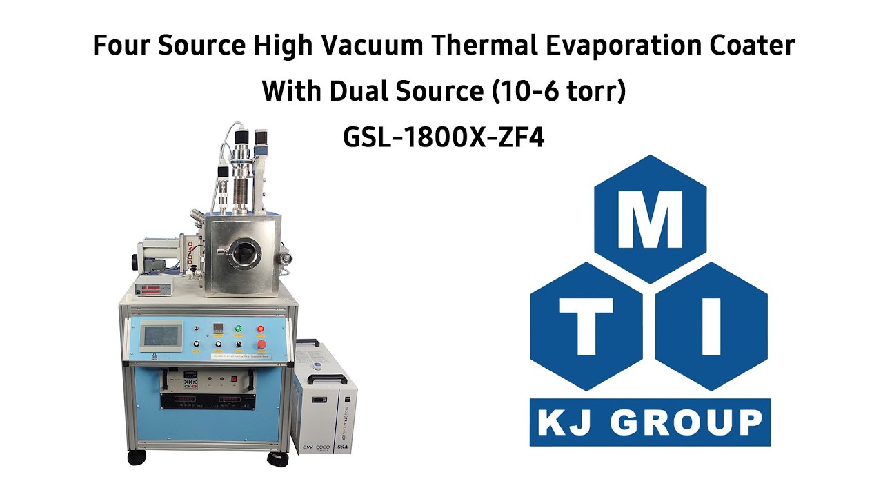 Four Source High Vacuum Thermal Evaporation Coater With Dual Source（10-6 torr） - GSL-1800X-ZF4