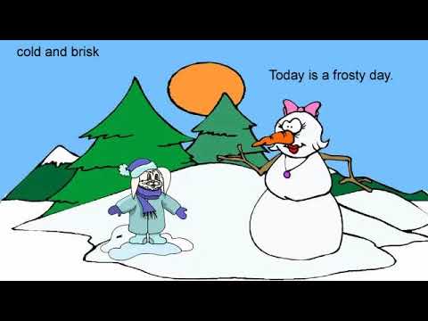 frosty meaning | Vocabulary for Kids | Children's Dictionary | Learn English Vocabulary
