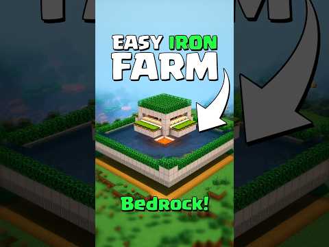 Minecraft Tutorial | BEST IRON Farm 🚀 ( Bedrock 1.21 ) #shorts #minecraft