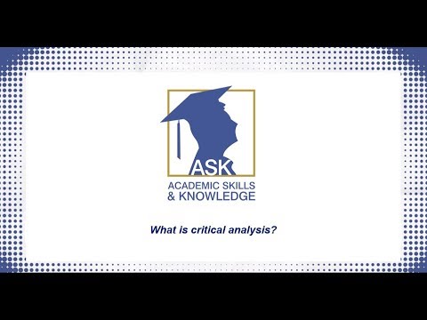 What is critical analysis?