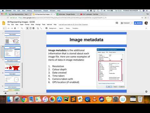 Data Representation - Images - Metadata