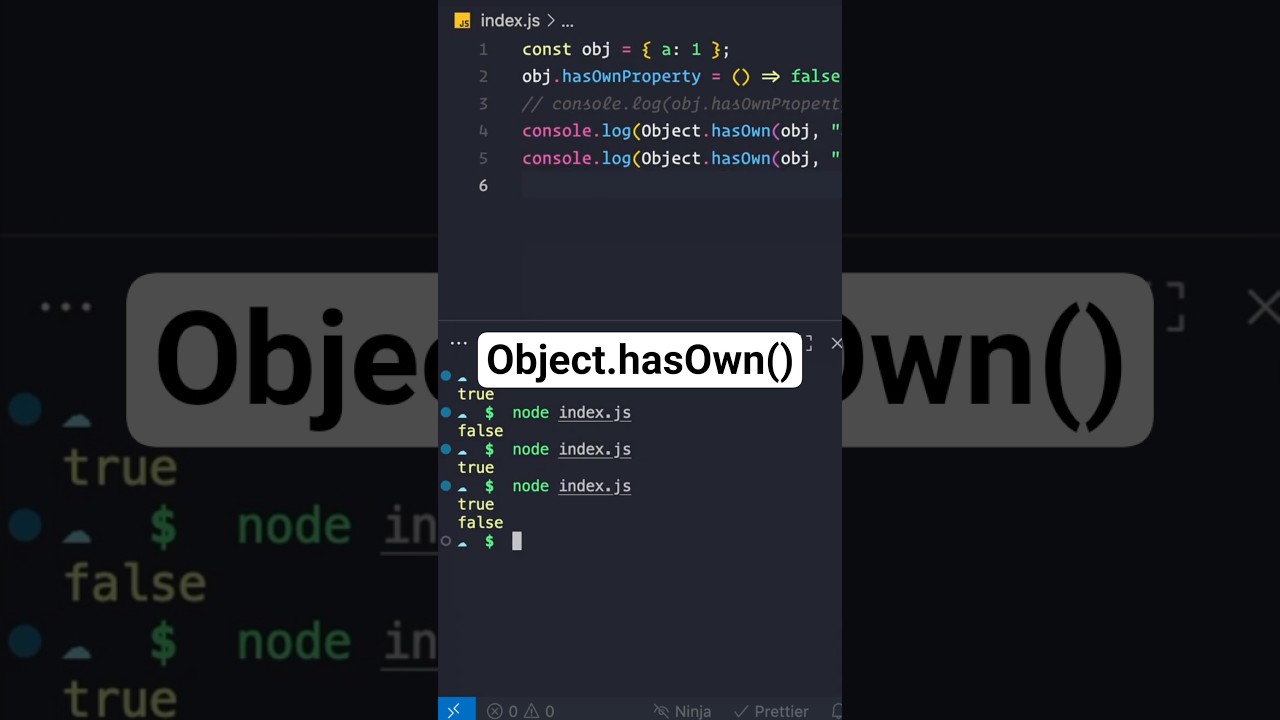Stop Using hasOwnProperty in JavaScript 🚫 Use This Instead #coding #programming #javascript