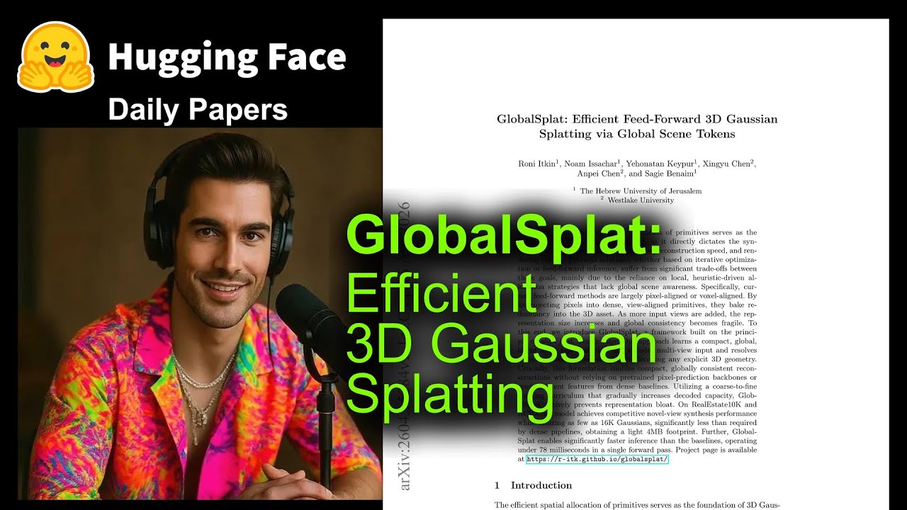 GlobalSplat: Efficient 3D Gaussian Splatting