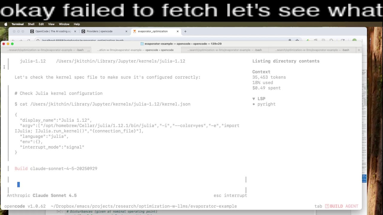 Convert a Python optimization into Julia using OpenCode