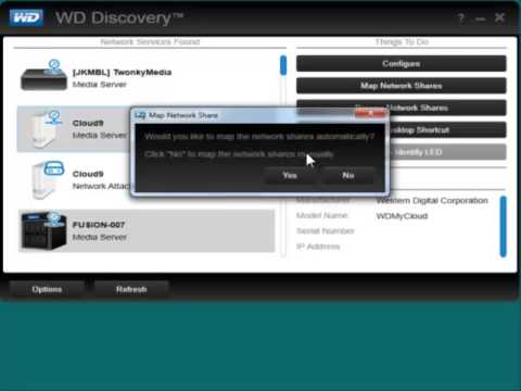 WD My Cloud, Mapping a Network Share Automatically