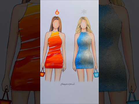 🔥or ❄️?! Which would you wear #art #artwork #artist #fashion #style #design #painting #satisfying