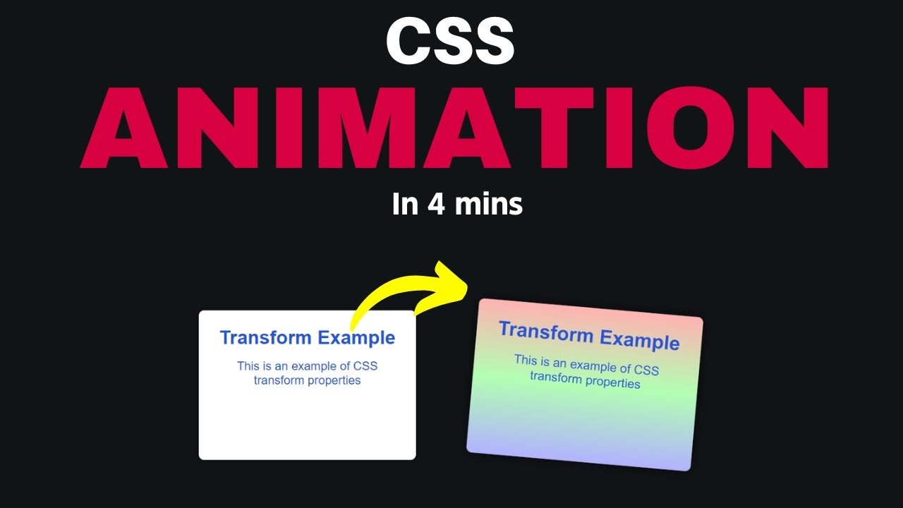 CSS Animation in 4 Minutes: Create Stunning Card Animations with Transform Property