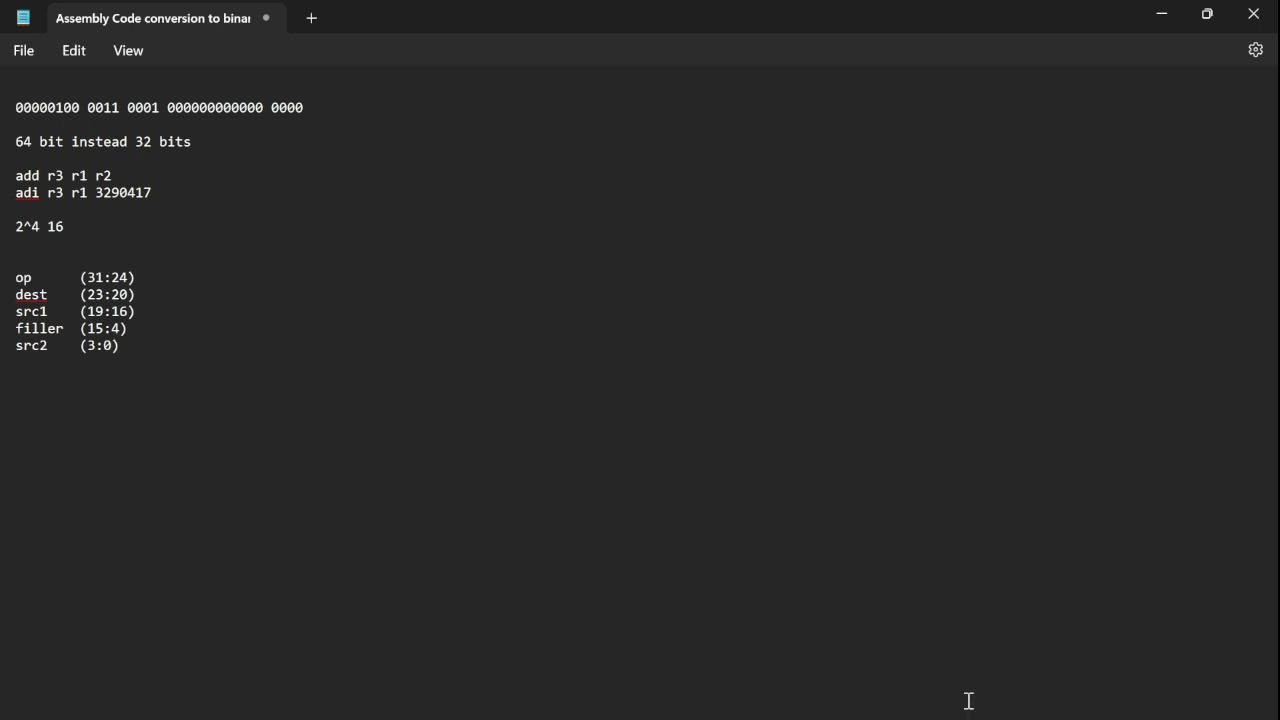 Assembly Code Simulator - C Programming Part 8 - Conversion to Binary