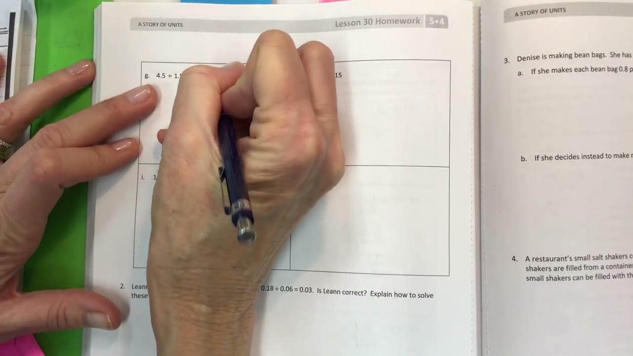 Eureka math grade 5 module 4 lesson 30 homework