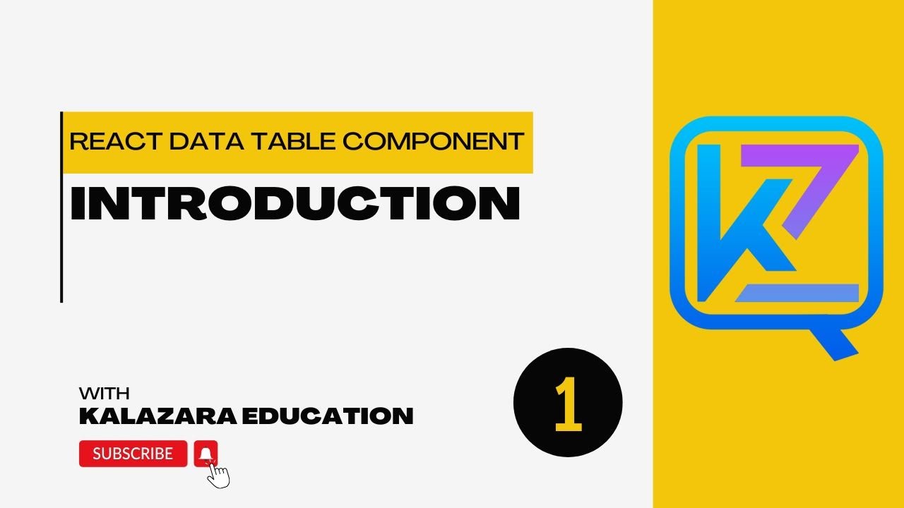 React Data Table Tutorial - 1 - Introduction