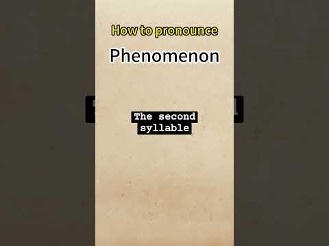How to pronounce phenomenon? #englishpronunciation