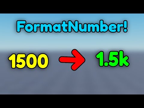 Format Numbers (Module) | Roblox Studio