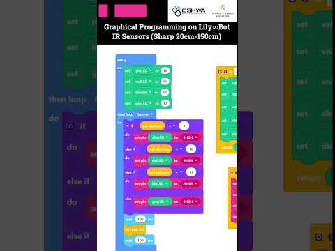 Lily∞Bot: Programming long range Sharp IR sensors in Code Kit graphical programming