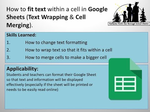 How to fit text in a cell in Google Sheets (Text wrapping & Cell merging)