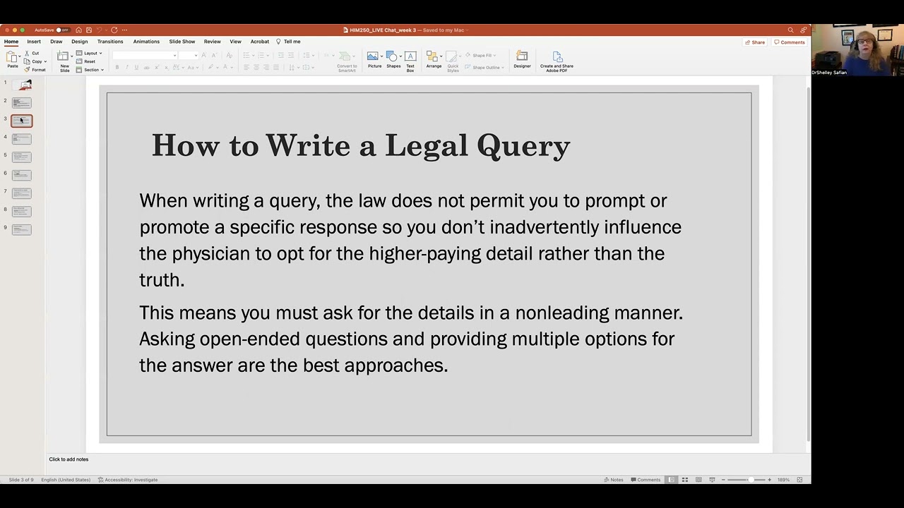 HIM250 HowTo Query