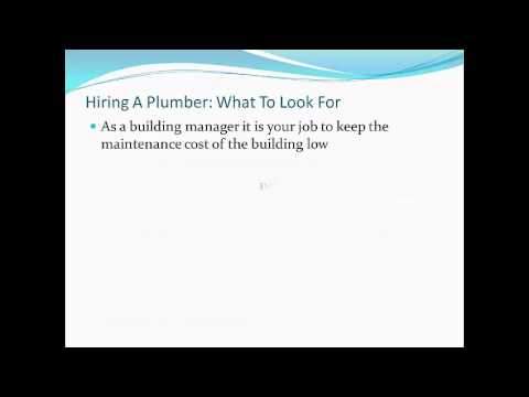 Hiring A Good Building Plumber