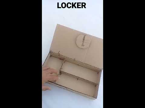 diy cardboard locker at home // diy cardboard ideas #shorts #youtubeshort