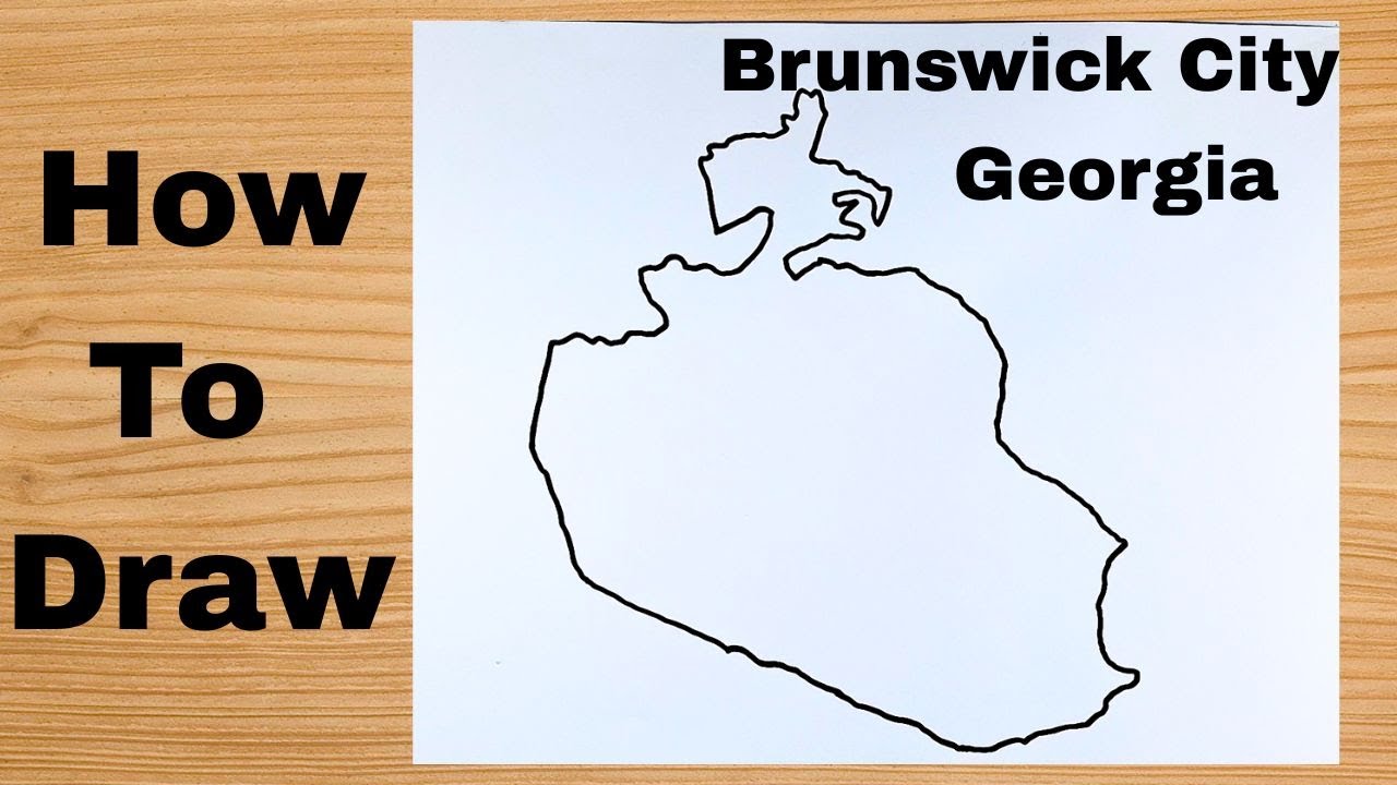 Drawing Brunswick City Map - United States